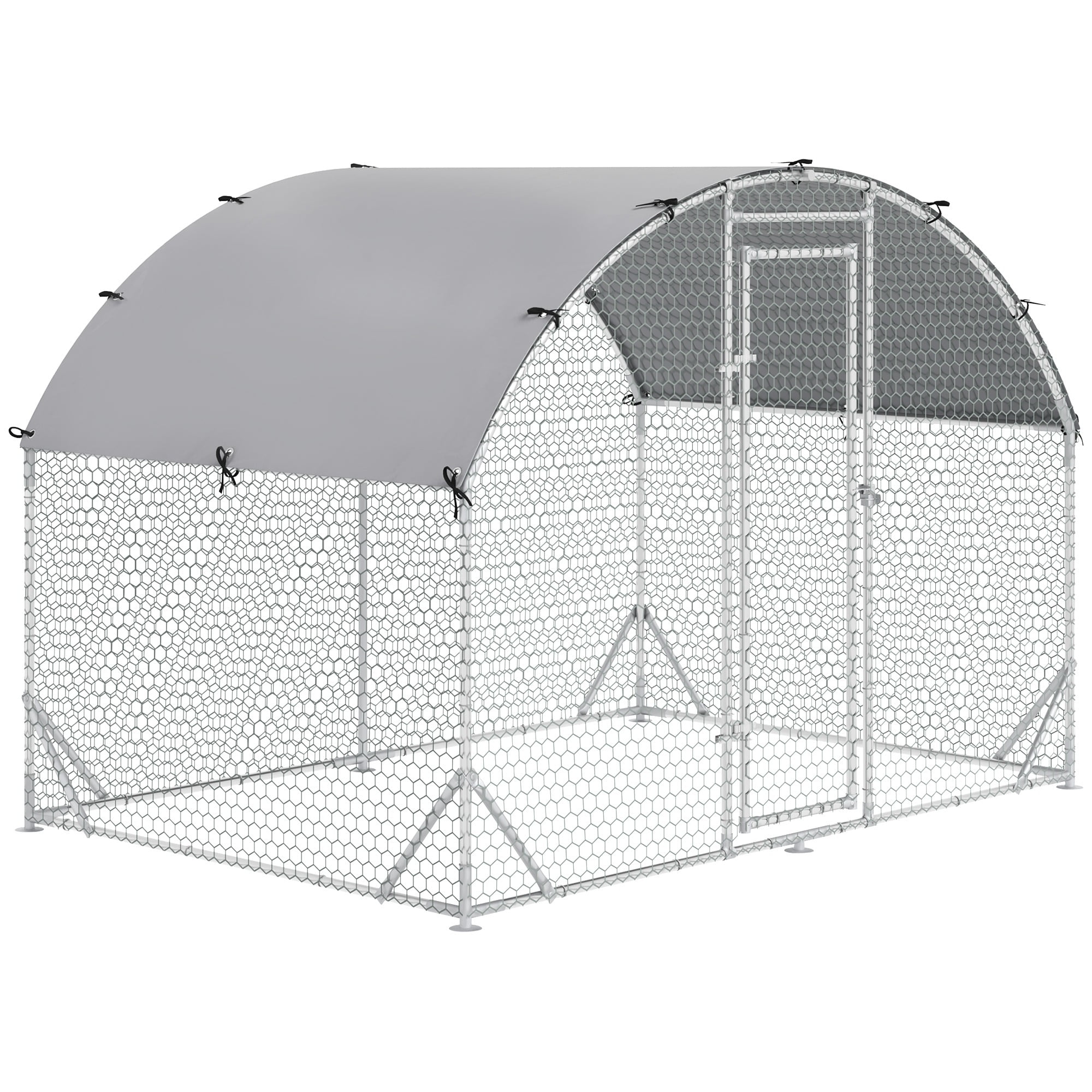 Click here for Pawhut Galvanized Large Metal Chicken Coop Cage 9.... prices