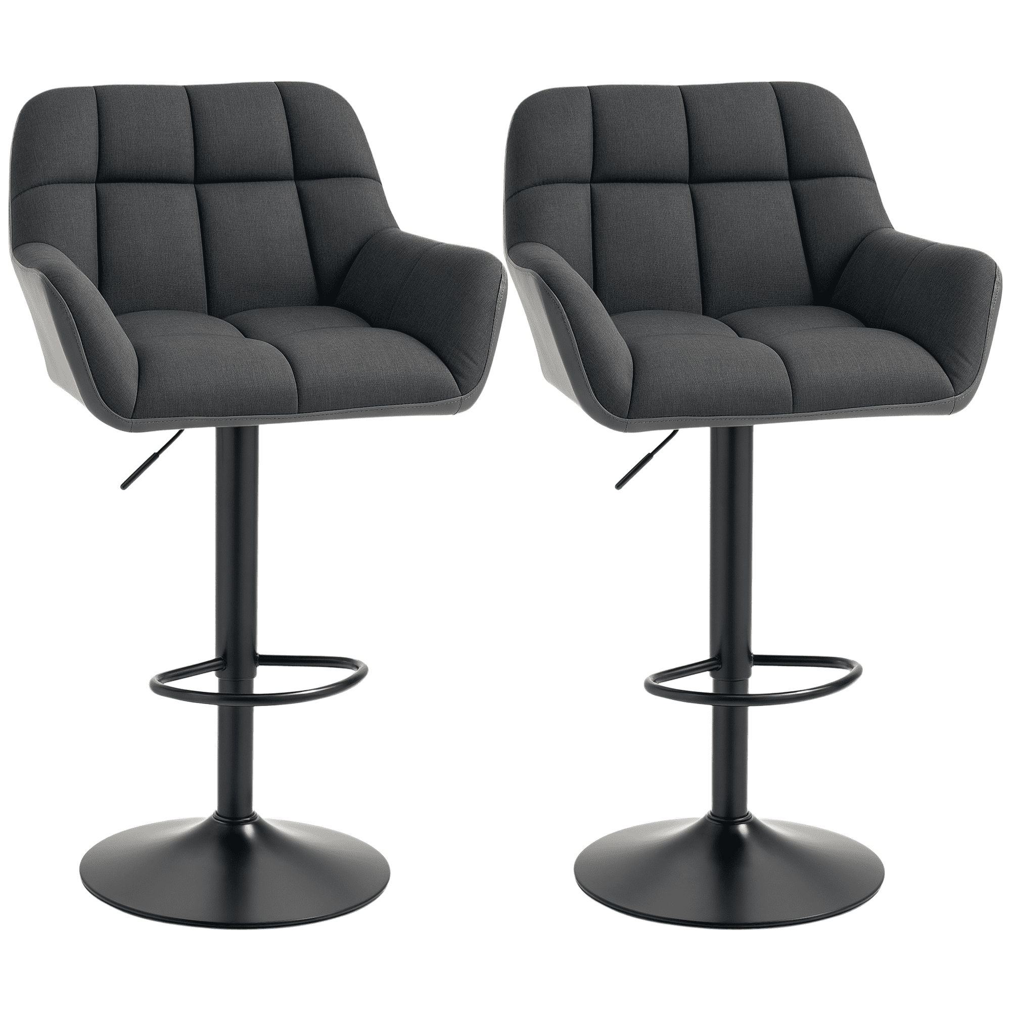 Click here for Homcom Adjustable Bar Stools Set Of 2  Swivel Tuft... prices