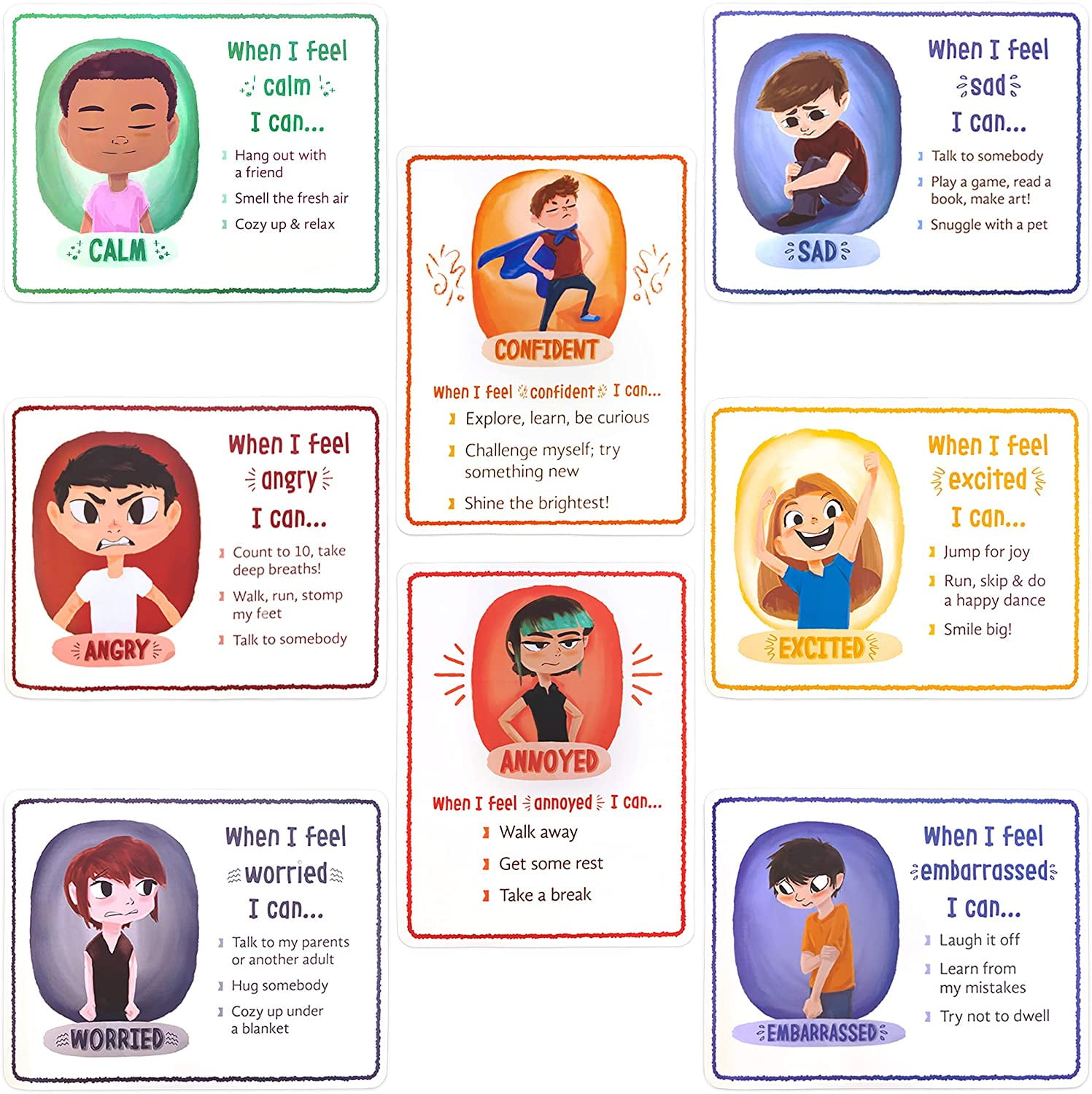 How I'm Feeling Classroom Posters Set (8-Pack) 17" x 22" | Motivational ...