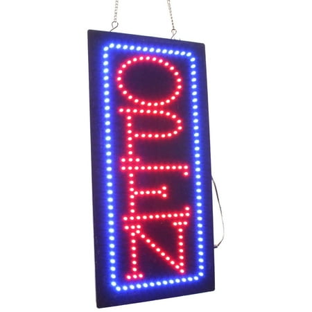 Vertical Open Sign 19", TOPKING Signage, LED Neon Open, Store, Window ...