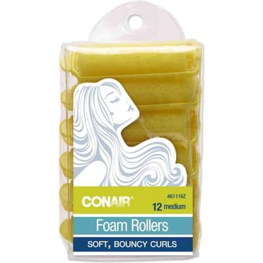 Conair Soft Curls Self Grip Foam Hair Rollers, Purple, 6 Count ...