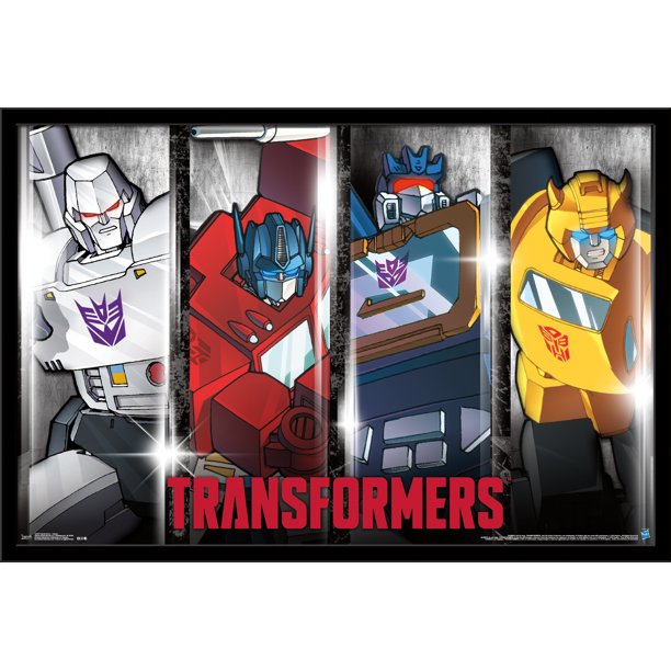 Hasbro Transformers - Classic Wall Poster, 22.375" x 34", Framed ...