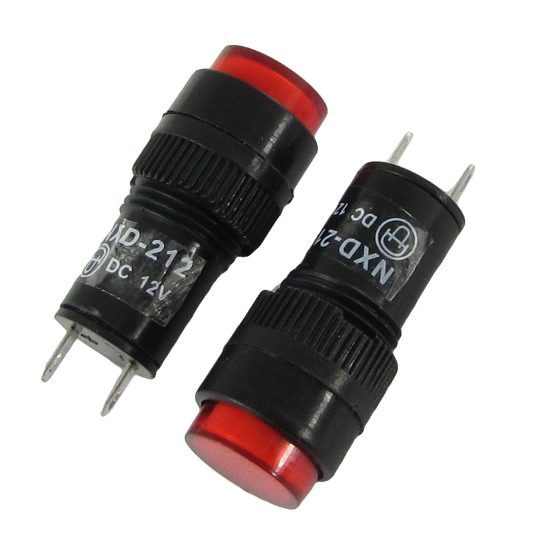 DC 12V 12mm Thread Red Indicator Light Signal Lamps 10 Pcs - Walmart.com