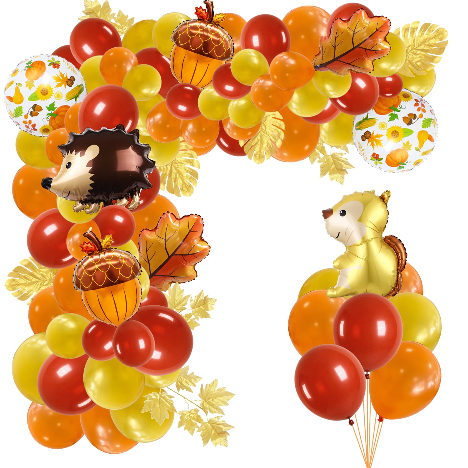 Fall Balloons Arch Garland Kit, Orange Brown Gold Balloons Balloons ...