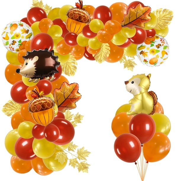 Fall Balloons Arch Garland Kit, Orange Brown Gold Balloons Balloons ...