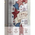 Anniversary USA Flag Sheer Curtains for Living Room Bedroom American ...