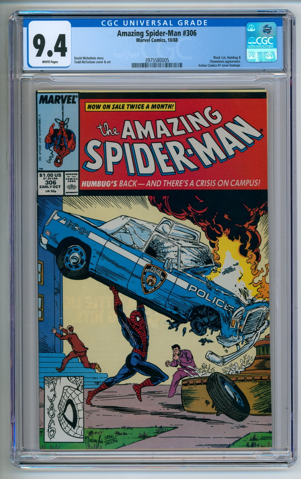 Amazing Spider-Man #306 - CGC 9.4 Comic Book - Walmart.com