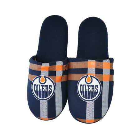 Forever Collectibles Edmonton Oilers NHL Flannel Slippers - Small ...