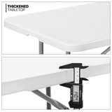 MoNiBloom Lightweight 6Ft Folding Card Table, 10-pc Set with Handle ...