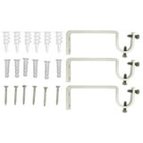 Mainstays 3/4" Filigree Ball Single Curtain Rod, White, 30-84 ...