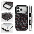 Black & Red Plaid Paw Prints Leather Wallet Case for iPhone 15 Plus ...