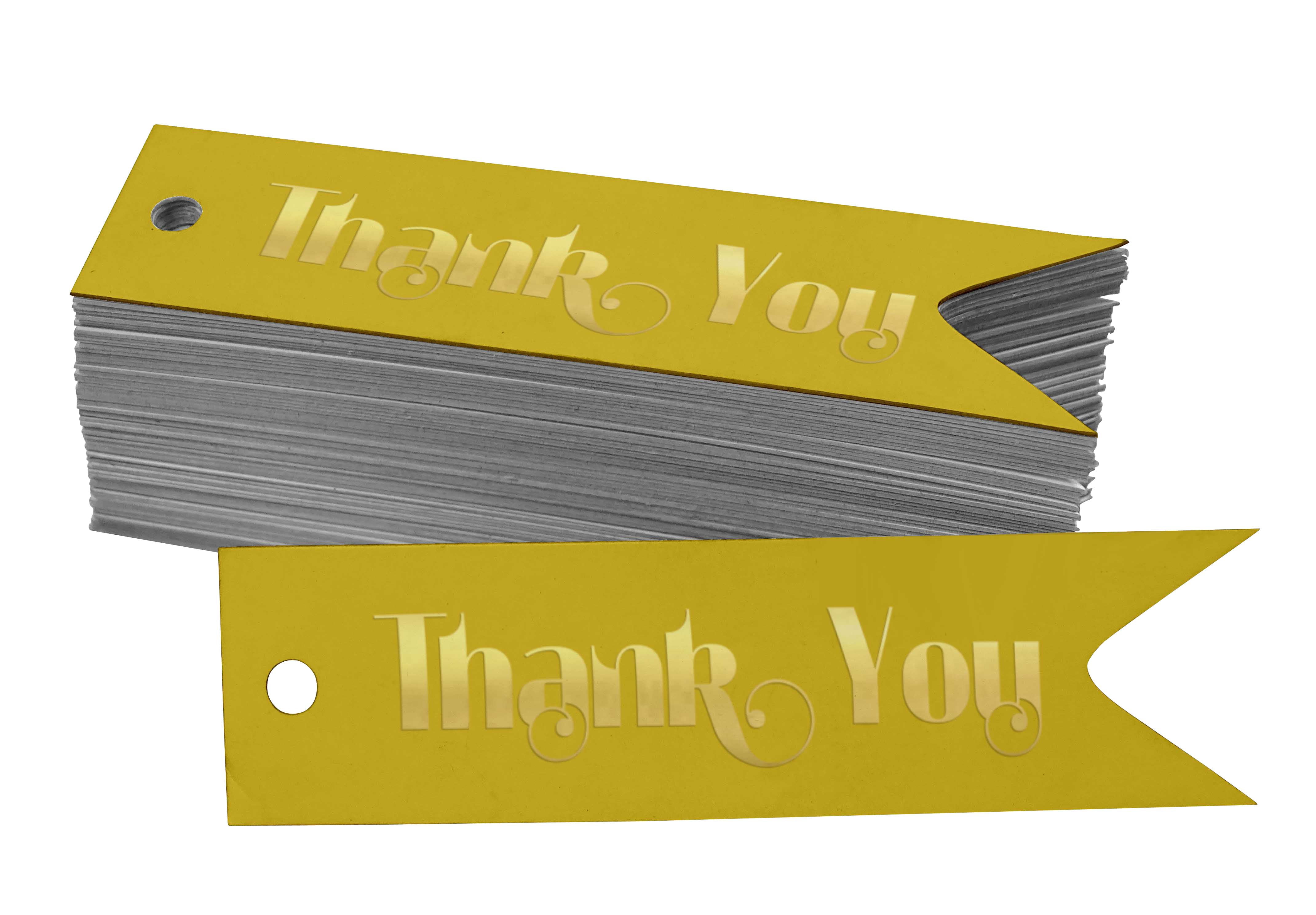 Inkdotpot Gold Foil Paper Hang Tags Thank You Bridal Shower Favor Tags ...