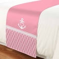 Bed Runner Nautical Anchor Bedding Scarves Soft Decorative Bed Flag ...
