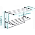 2-Tier Towel Rack Floating Shelf with Towel Bar, 24-Inch W x 8.75-Inch ...