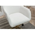 Modern Swivel Desk Chair, Teddy Fabric Home Office Task Chair ...