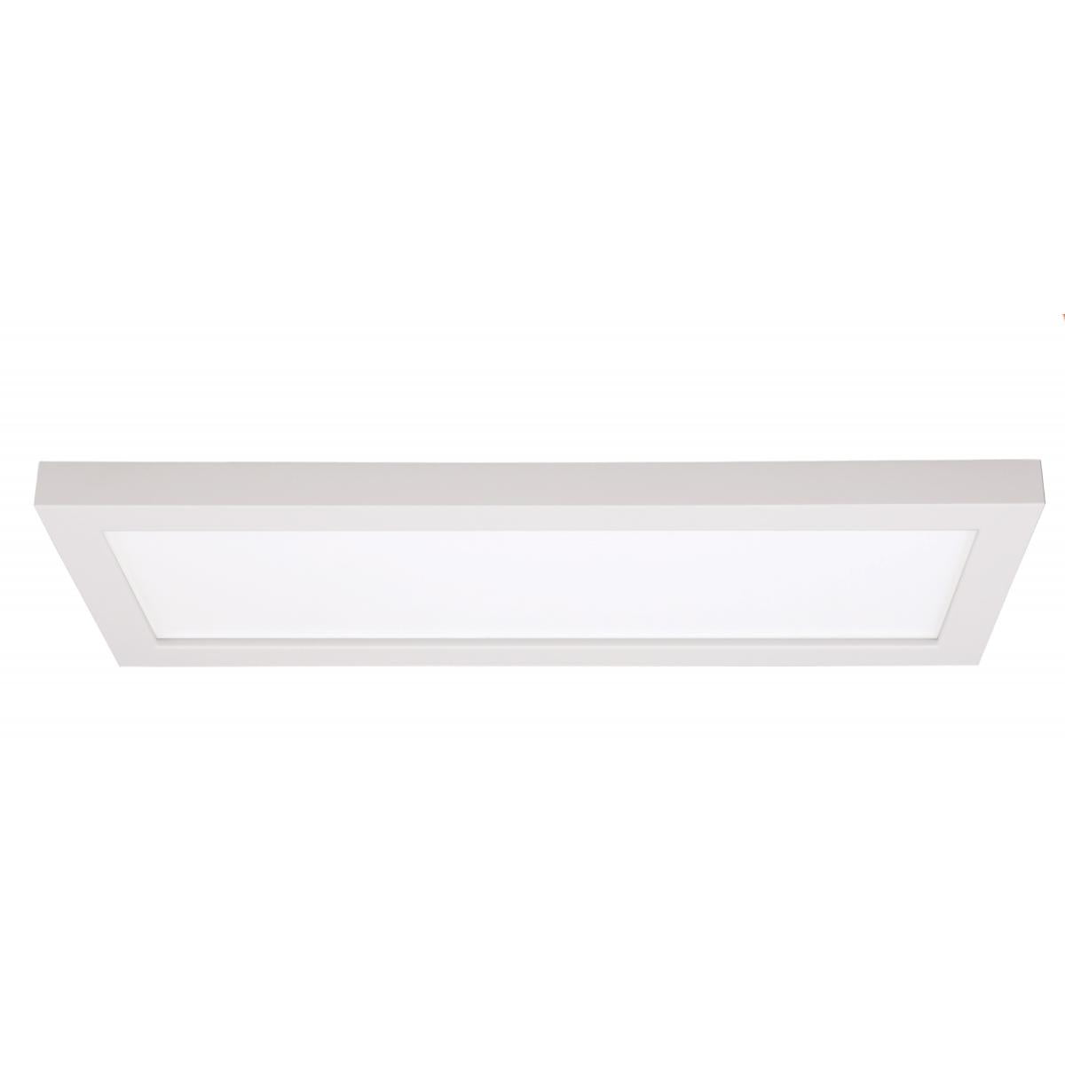 16W- 18" x 5" Surface Mount LED - 3000K- Rectangle Shape - White Finish ...