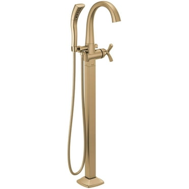 Delta Two Handle Roman Tub with Hand Shower Rough-In Kit with PEX Crimp ...