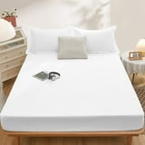 Elegant Choise Waterproof Mattress Protector Queen Bed Sheets, White ...