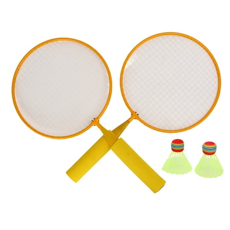 Yellow Badminton Racket, Badminton Rackets Sponge Handle For Outdoor ...