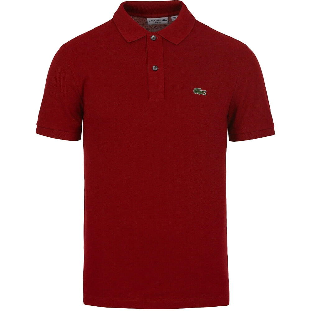 Lacoste Men's PH4012 Cotton Short Sleeve Logo Casual Polo Shirt ...