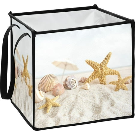 White Beach Sand Starfish Seashell at The Beach Square Collapsible ...