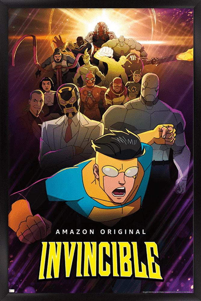 Invincible - Purple One Sheet Wall Poster, 14.725" x 22.375" Framed ...