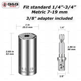 Q&Q BASICS Universal Socket Wrench Set with Power Drill Adapter Multi ...