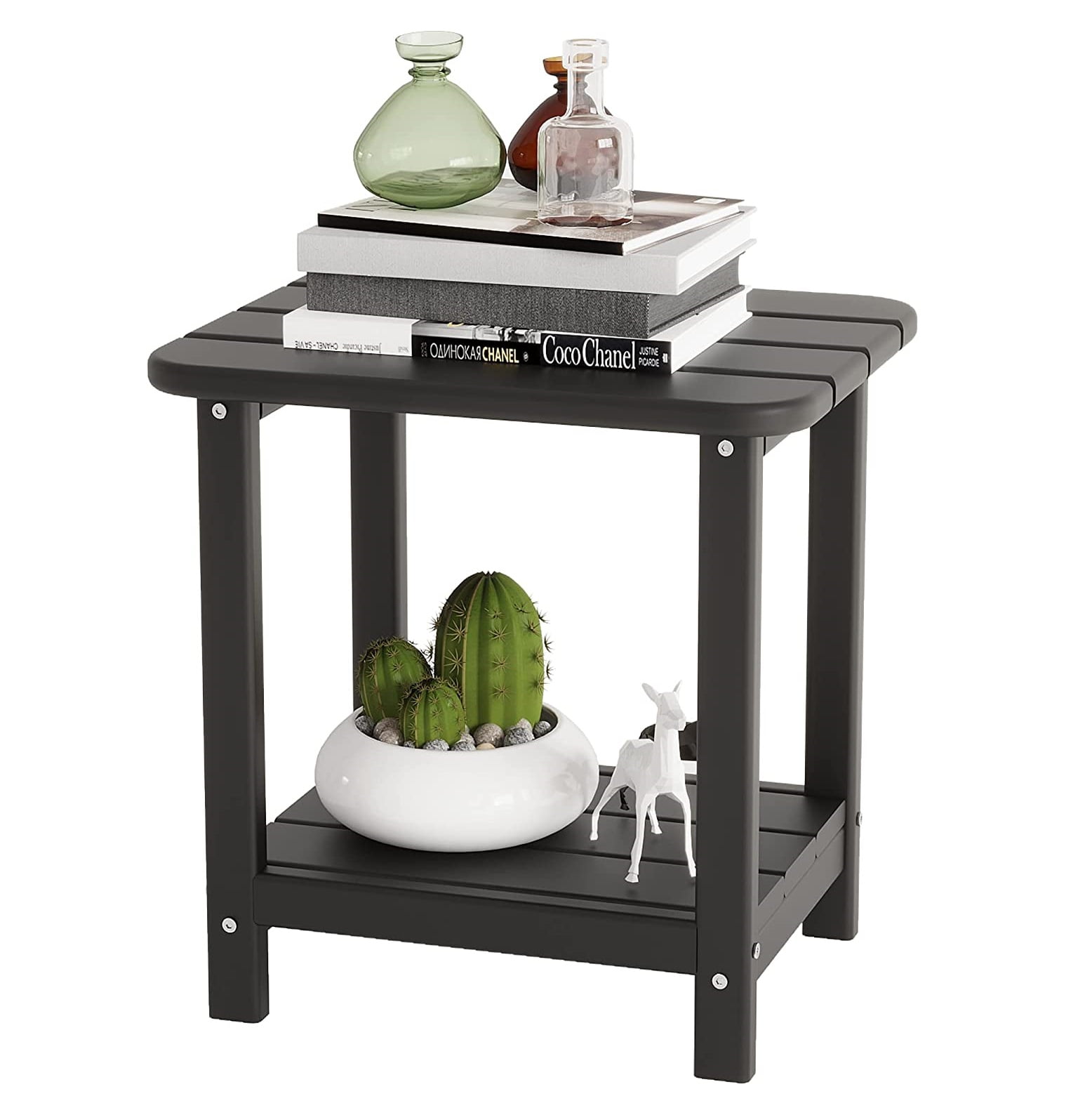 18"x15" Side Table, Patio Adirondack Small End Table All Weather HDPE ...