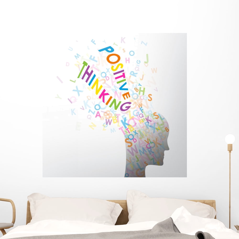 Positive Thinking Positivity Emotional Wall Mural by Wallmonkeys Peel ...