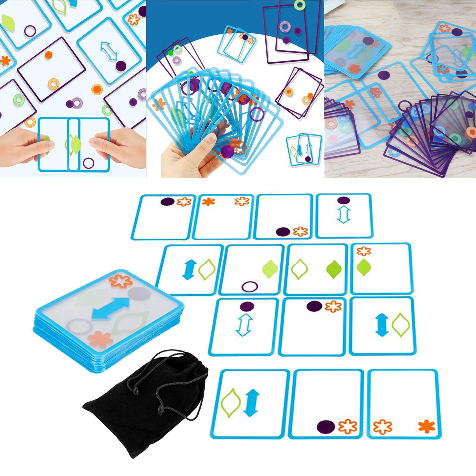 Overlap Card Swish Toy Set Spatial Logical Thinking for Parent-Child ...
