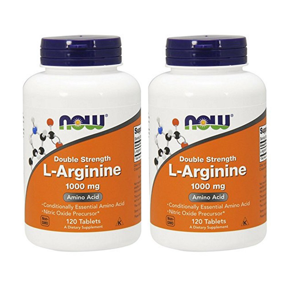 Now Foods - L Arginine 1000 mg 120 Tablets (Pack of 2) - Walmart.com ...