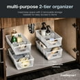 madesmart Two-Tier Organizer with Dividers, Frost, Grey - Walmart.com