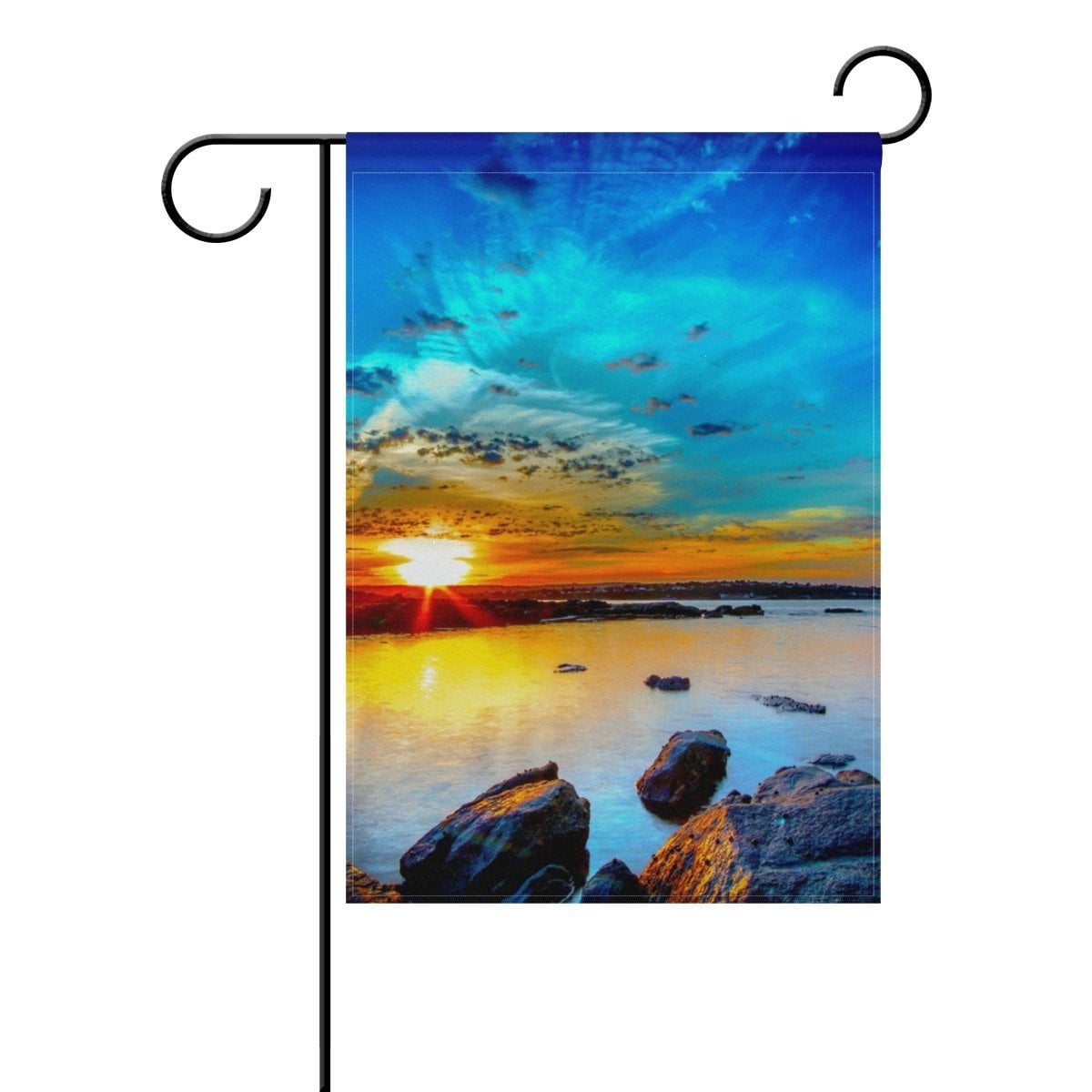 POPCreation Morning Sunrise Polyester Garden Flag Outdoor Flag Home ...