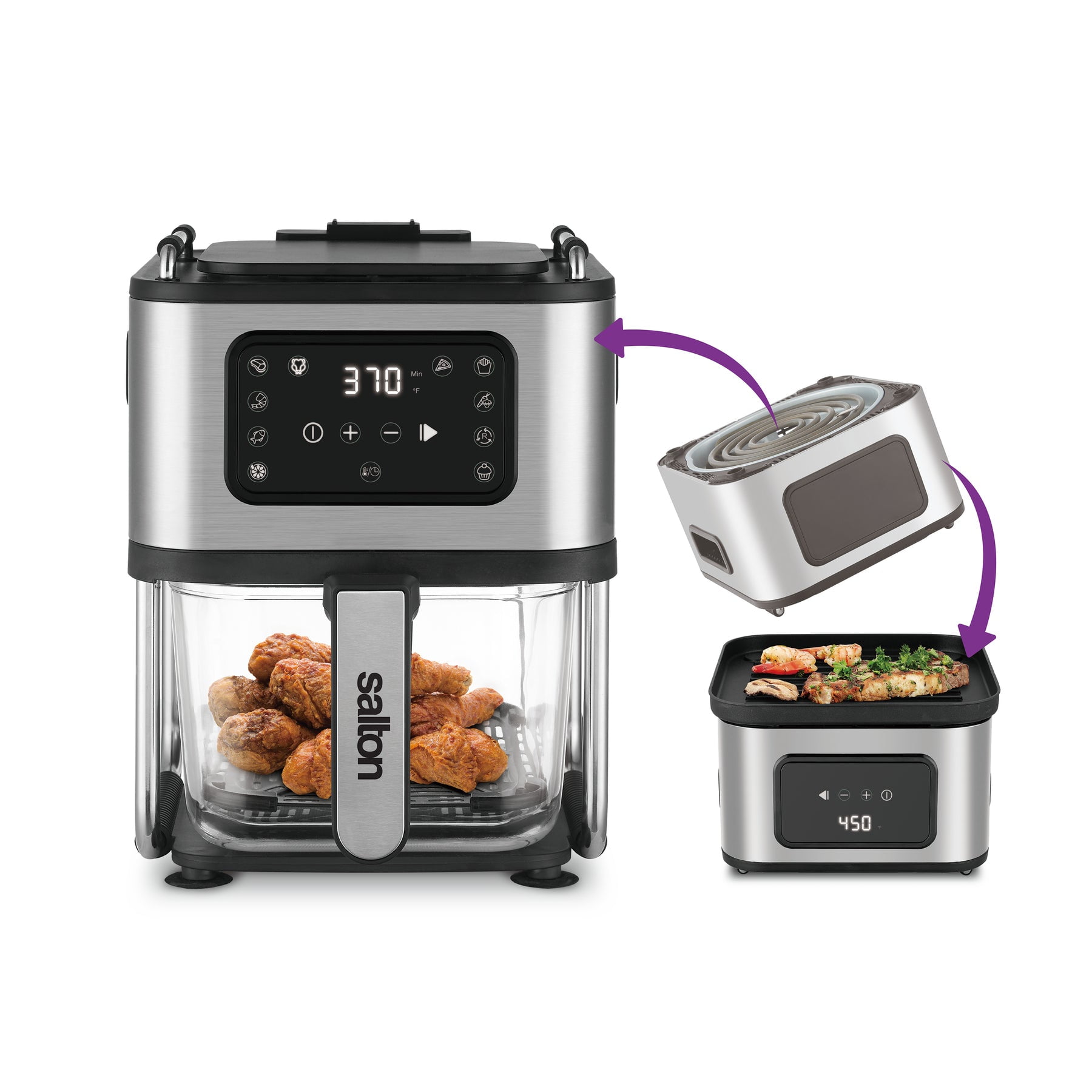 Click here for Salton Flip And Cook 3-In-1 Air Fryer  Grill & Deh... prices
