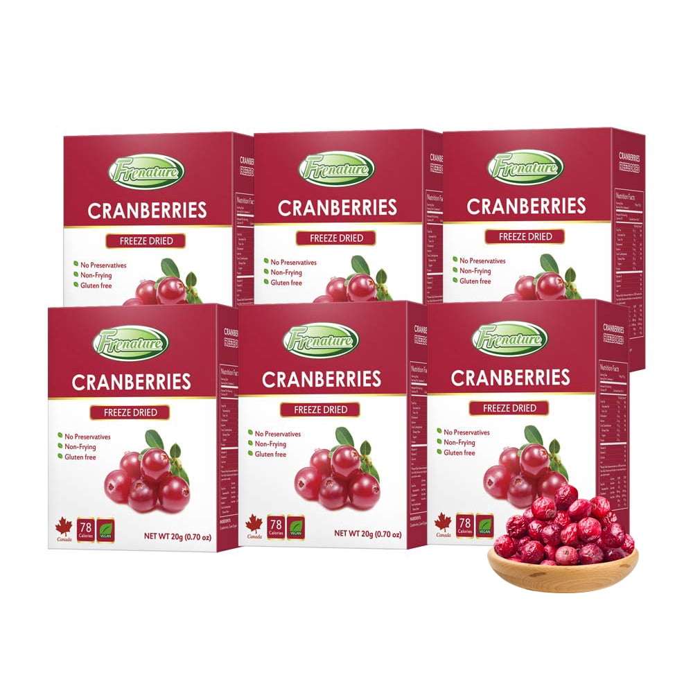 Frenature Freeze Dried Cranberries, Whole Fruits, Gluten Free and Vegan ...