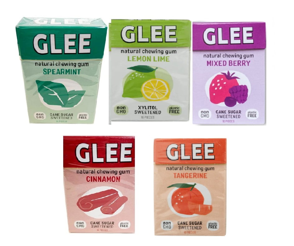 Glee Gum 5 flavor Variety Pack 16piece Total Packages 1 of Each ...