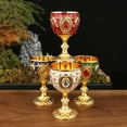 2Pcs 30ml Wine Glasses Vintage Medieval Goblet Drinking Glass Drinking ...