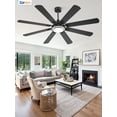 Zardon 65in Ceiling Fans with Light and Remote Control, Modern Large ...