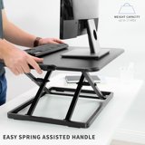 VIVO Black Ultra Slim 26" Desktop Converter, Sit Stand Tabletop Monitor ...