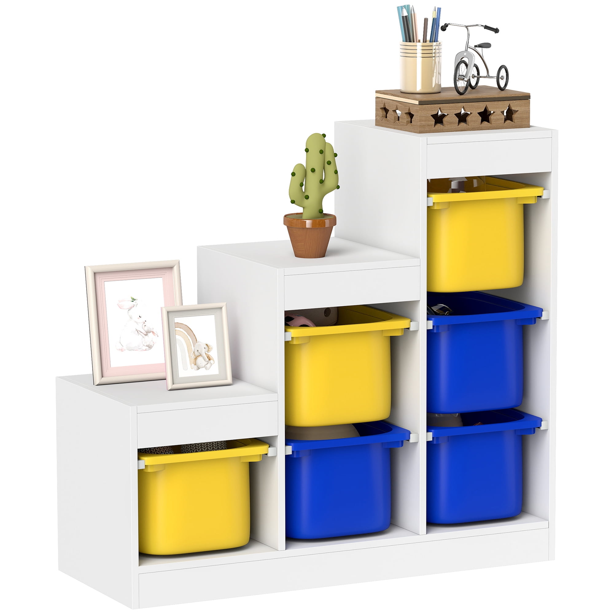 Click here for Qaba Toy Storage Organizer Kids Bookshelf With 6 P... prices
