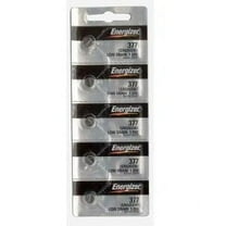 Energizer 377/376 Watch Batteries, 1.55V Silver Oxide, Multi-Drain, 5 ...