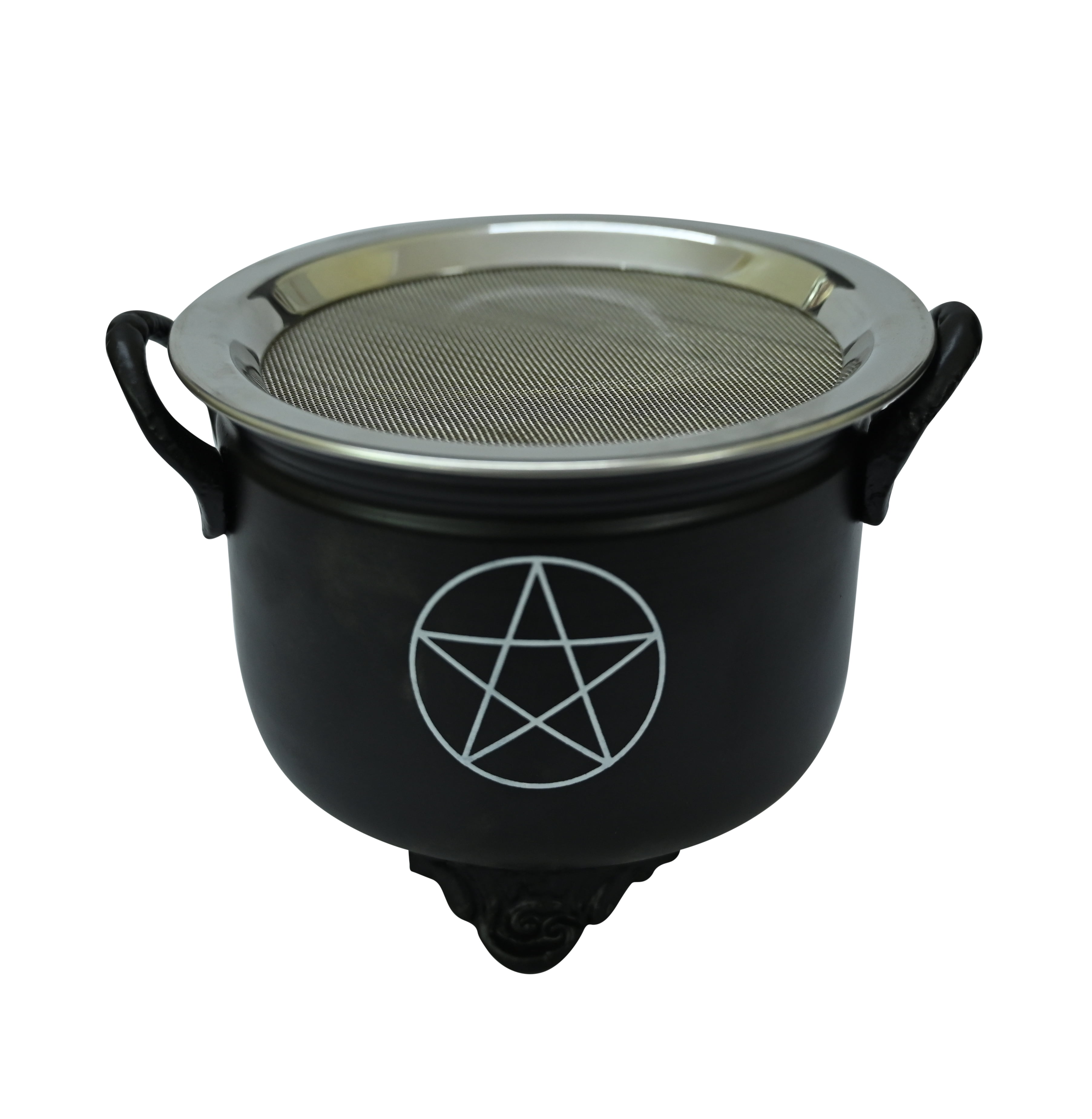 diollo Pentacle Pentagram Altar Metal Charcoal Incense Burner Butler ...