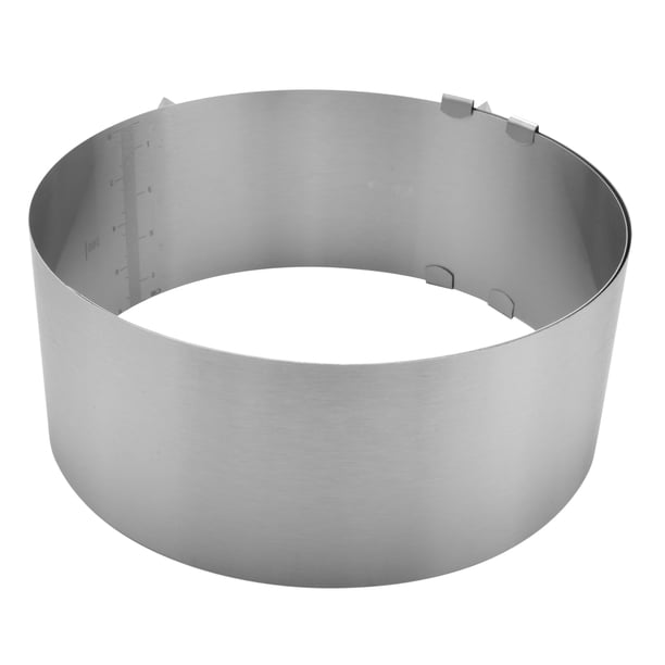 Symkmb Cake Ring 6 to 12 Inch Adjustable Round Stainless Steel Cake ...