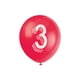 Latex Chalk Design Number 3 Balloons, Assorted, 12 in, 6ct - Walmart.com