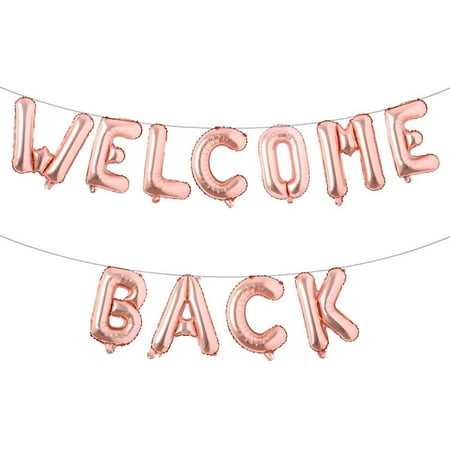 Welcome Back Letter Balloons Multicolor 16 Inch Foil Mylar Balloon ...