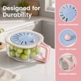 2 in 1 Fruit Strainer Container with Lid, Fruit Washing Bowl with ...