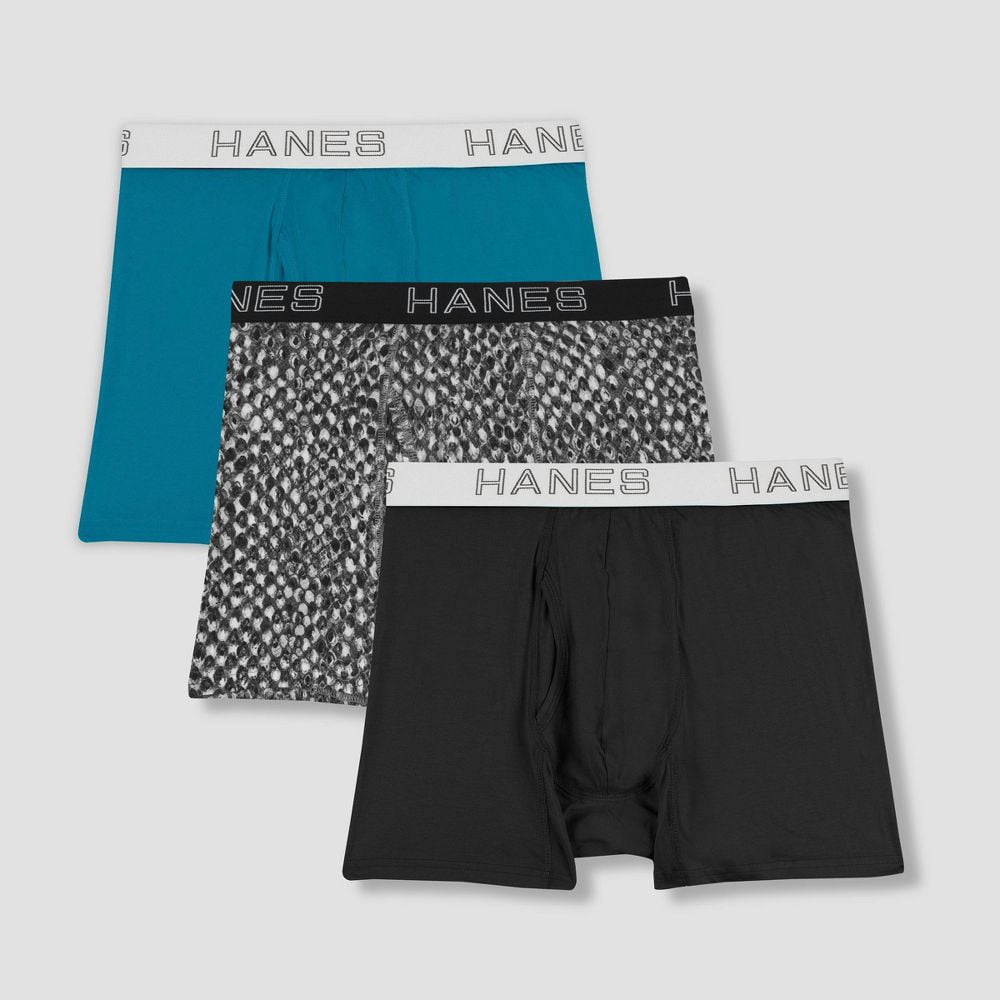 Hanes Premium Black Label Men's Trunks 3pk - Teal - (Small) - Walmart.com