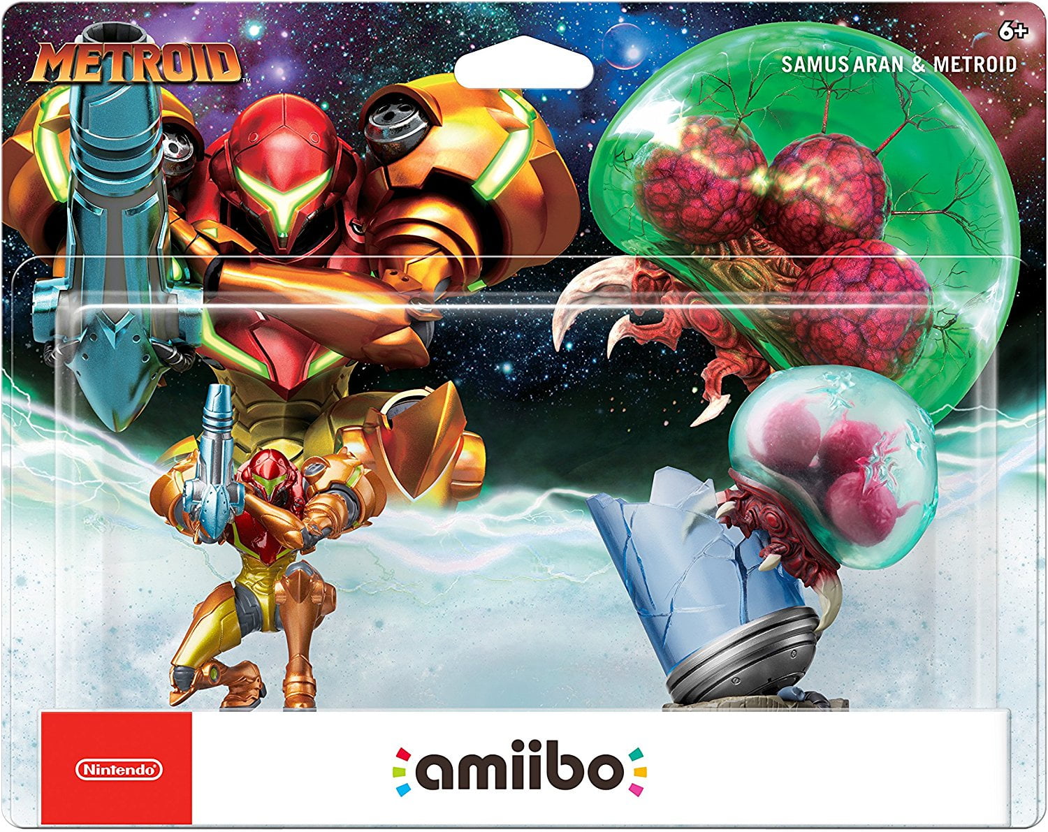Samus Aran & Metroid 2-Pk, Metroid Series, Nintendo amiibo, NVLEAR2A ...
