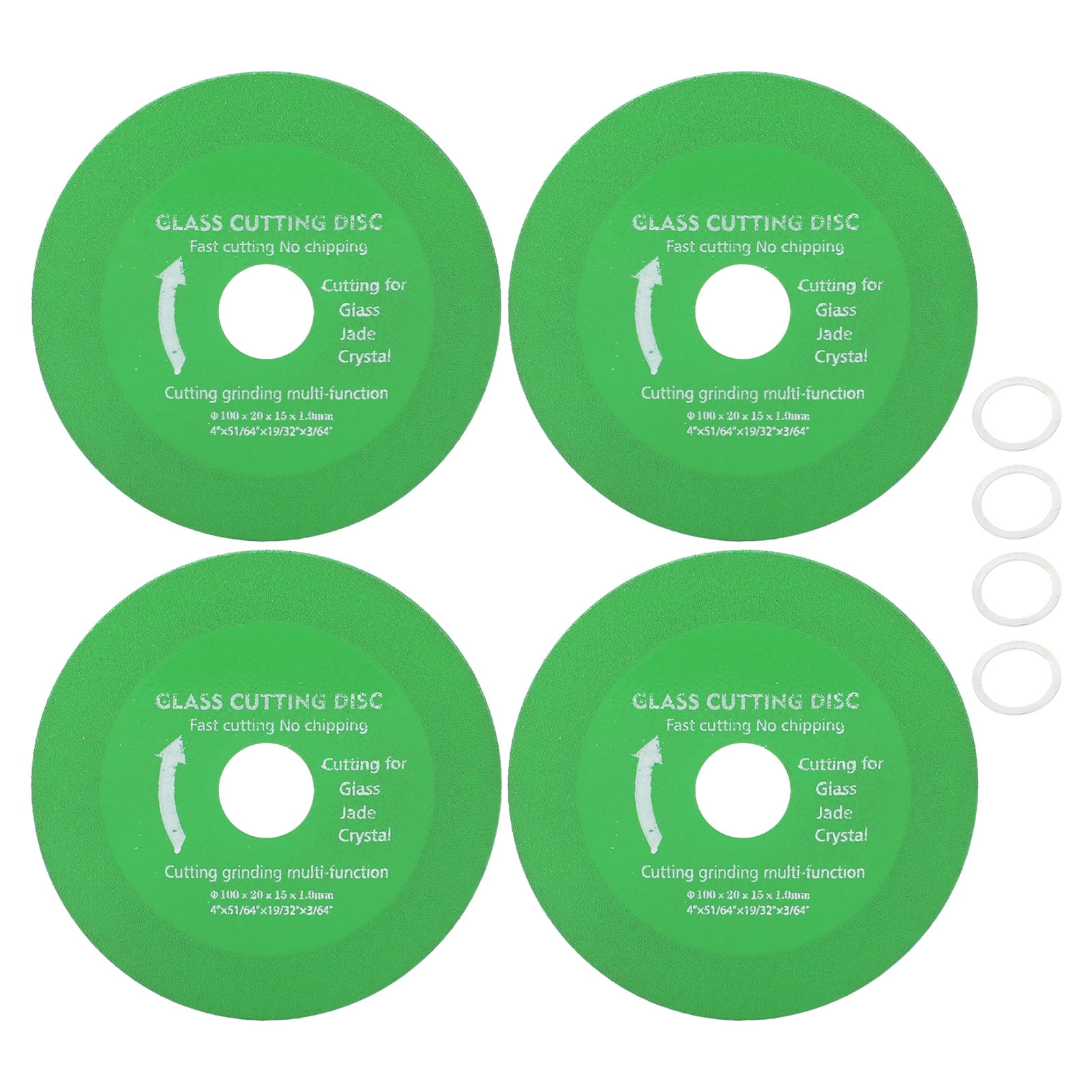 Click here for Slabsoy 4 Pcs Glass Cutting Disc 100x20x15x1mm Bla... prices