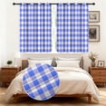 Blue and White Checkered Pattern Blackout Curtains,Triple Weaved Fabric ...